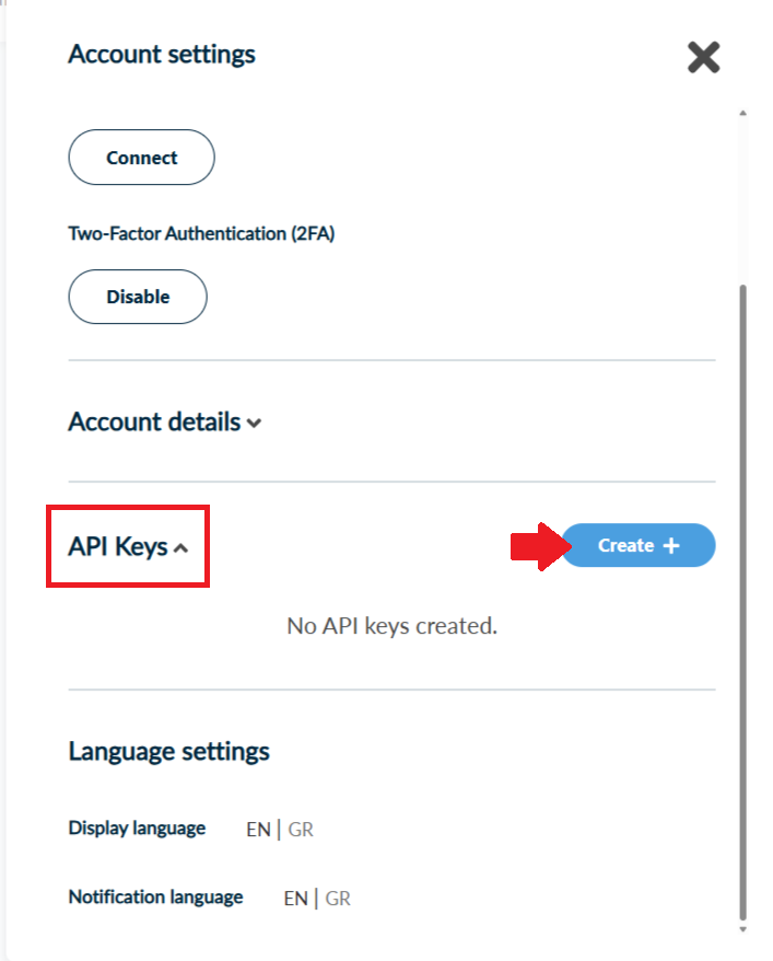 5. API Keys | HARICA - Guides