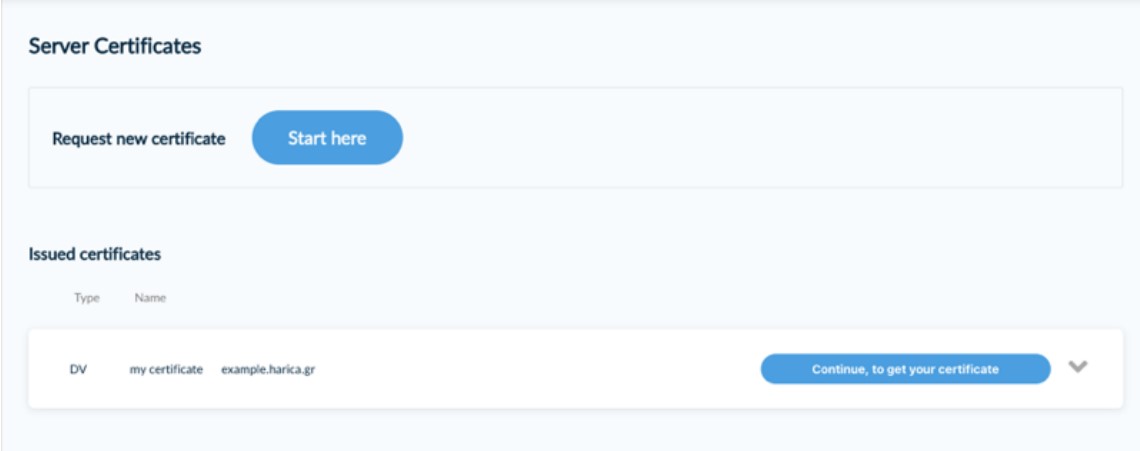 Request for Domain Validated (DV) | HARICA - Guides