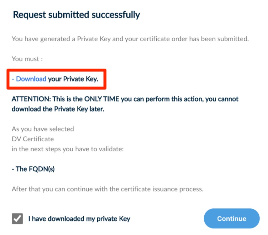 Request for Domain Validated (DV) | HARICA - Guides