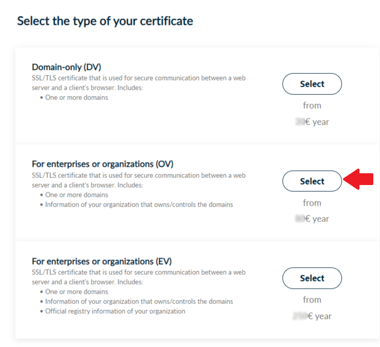 Request for Organization Validated (OV) | HARICA - Guides
