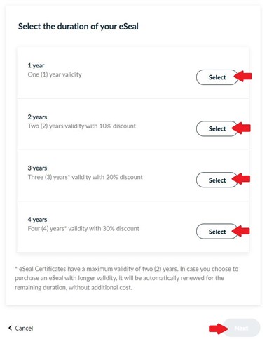 Advanced eSeal request | HARICA - Guides